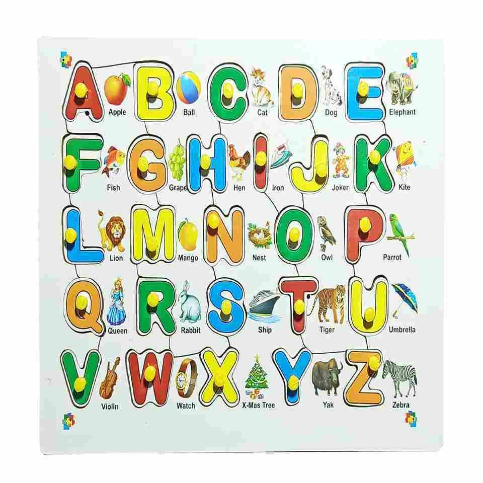 Eduway English Alphabet Wooden Colorful Learning Educational Board for ...