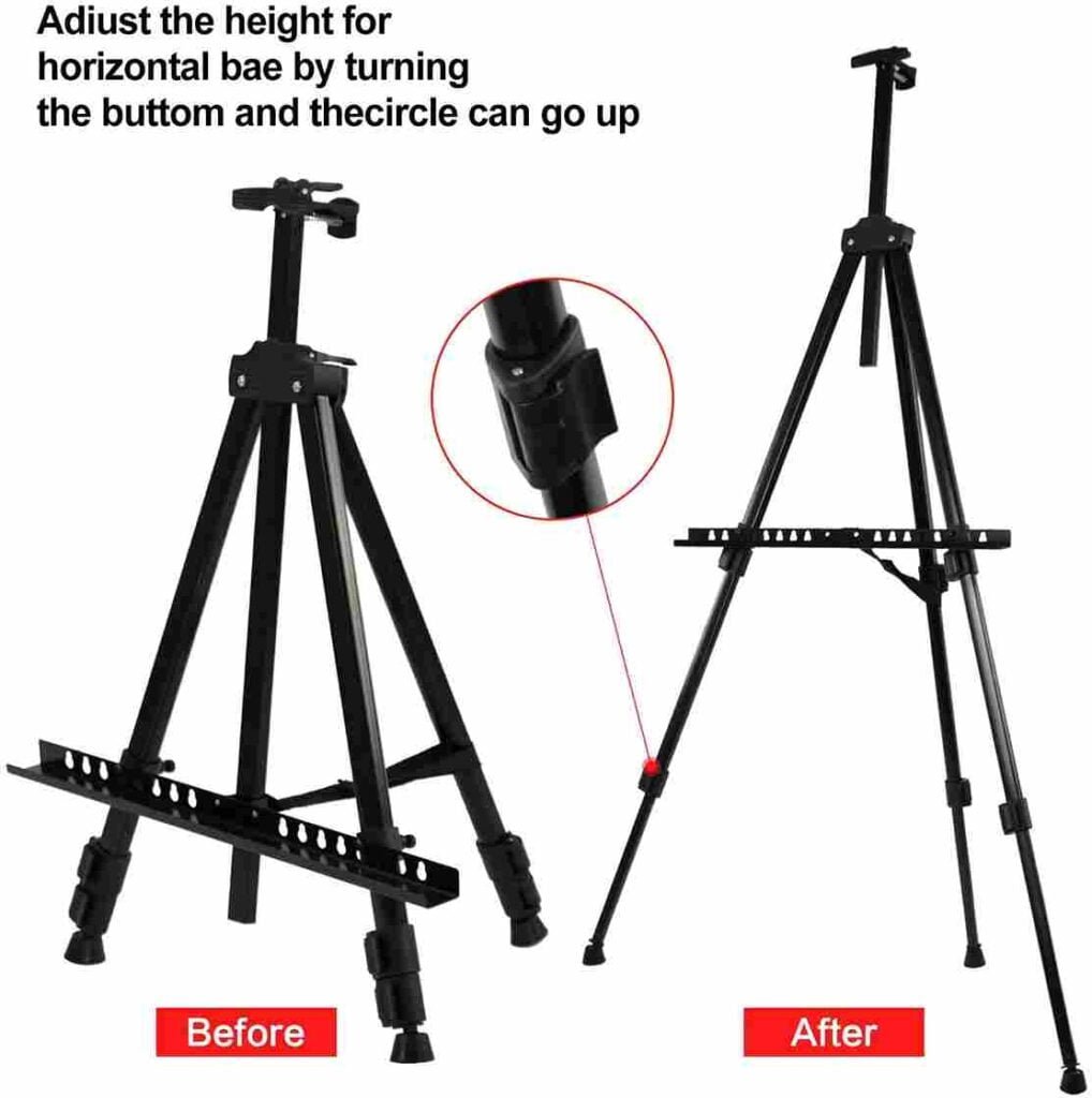 Buy Adjustable Aluminum Easel Stand for Painting With Case