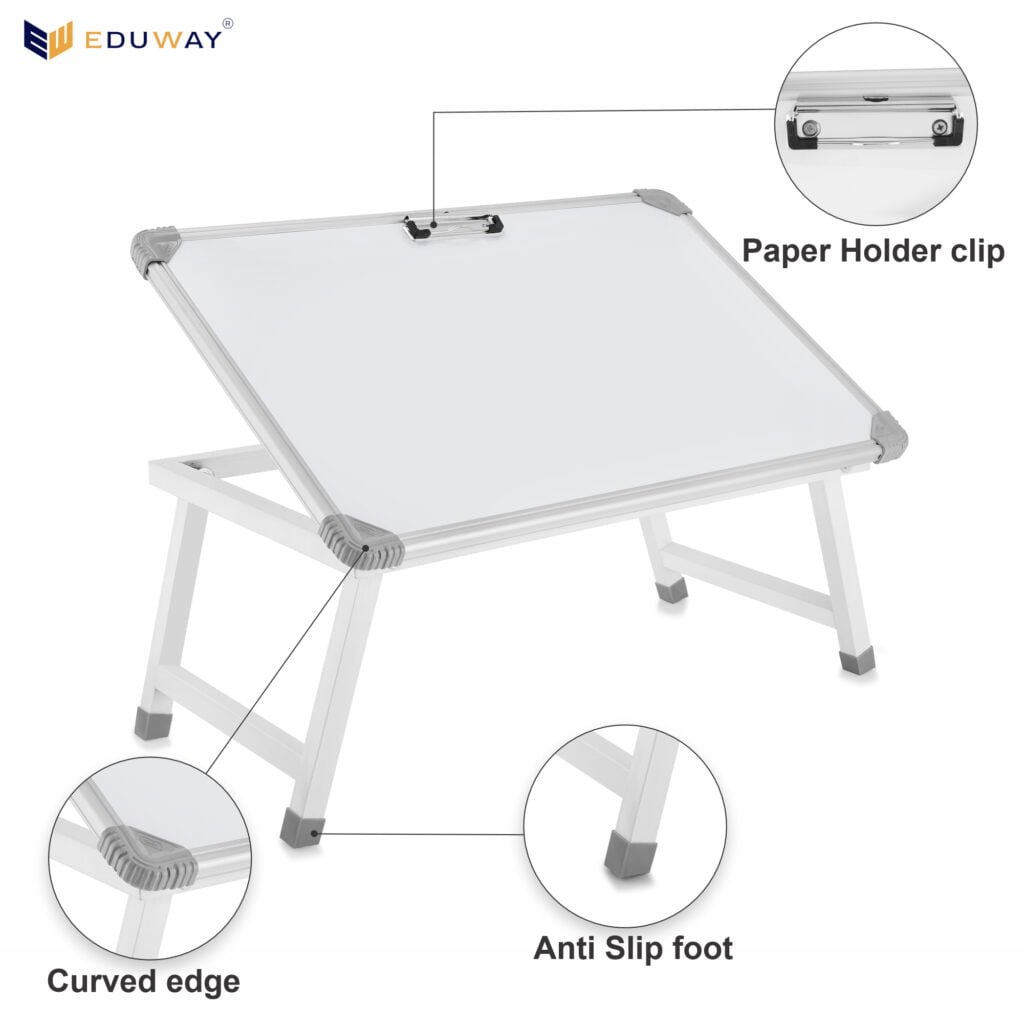 Buy White Board Portable Laptop Study Table | One Table- Multiple Uses