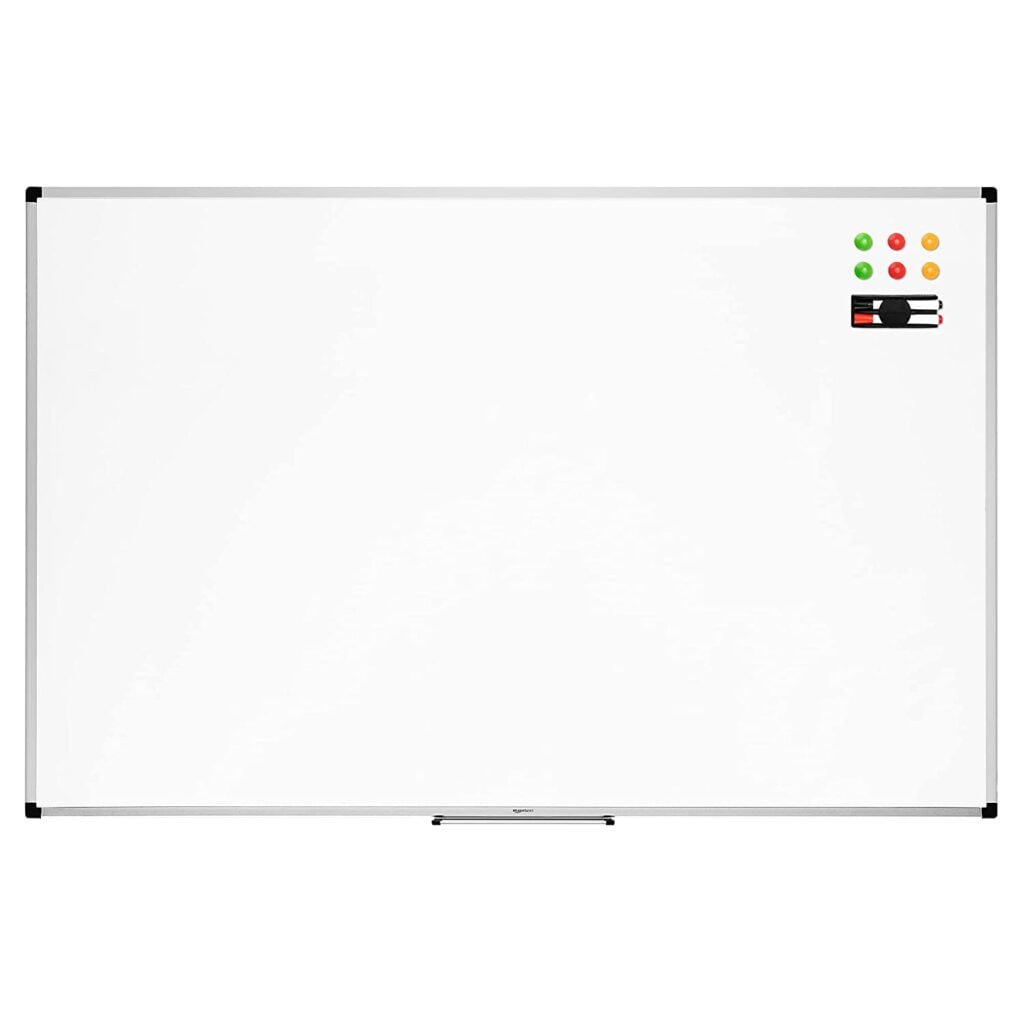 Amazon Basic Magnetic Whiteboard 3x4 with Glossy Surface